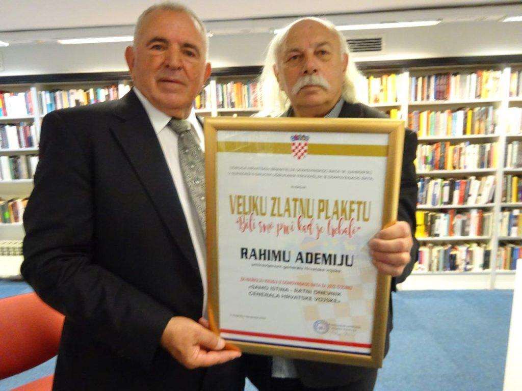 ZAGREB: General Rahim Ademi primio priznanje za najbolju knjigu iz ...