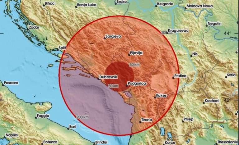 NOVO PODRHTAVANJE TLA: Potres s epicentrom u Crnoj Gori osjetio se i u ...