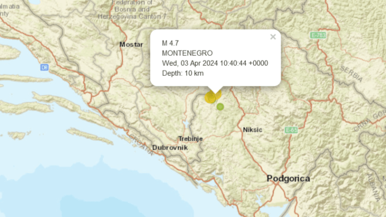 NOVI POTRES U CRNOJ GORI: Trešnja snage 4,7 stupnjeva osjetila se i na širem dubrovačkom ...